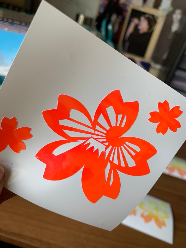 Kawaii Sakura Japan Holographic Vinyl Decal - Etsy