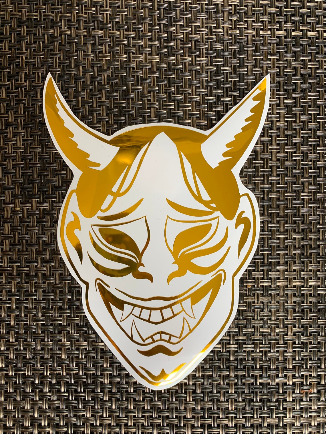 Japanese Oni Demon Mask Vinyl Decal - Etsy