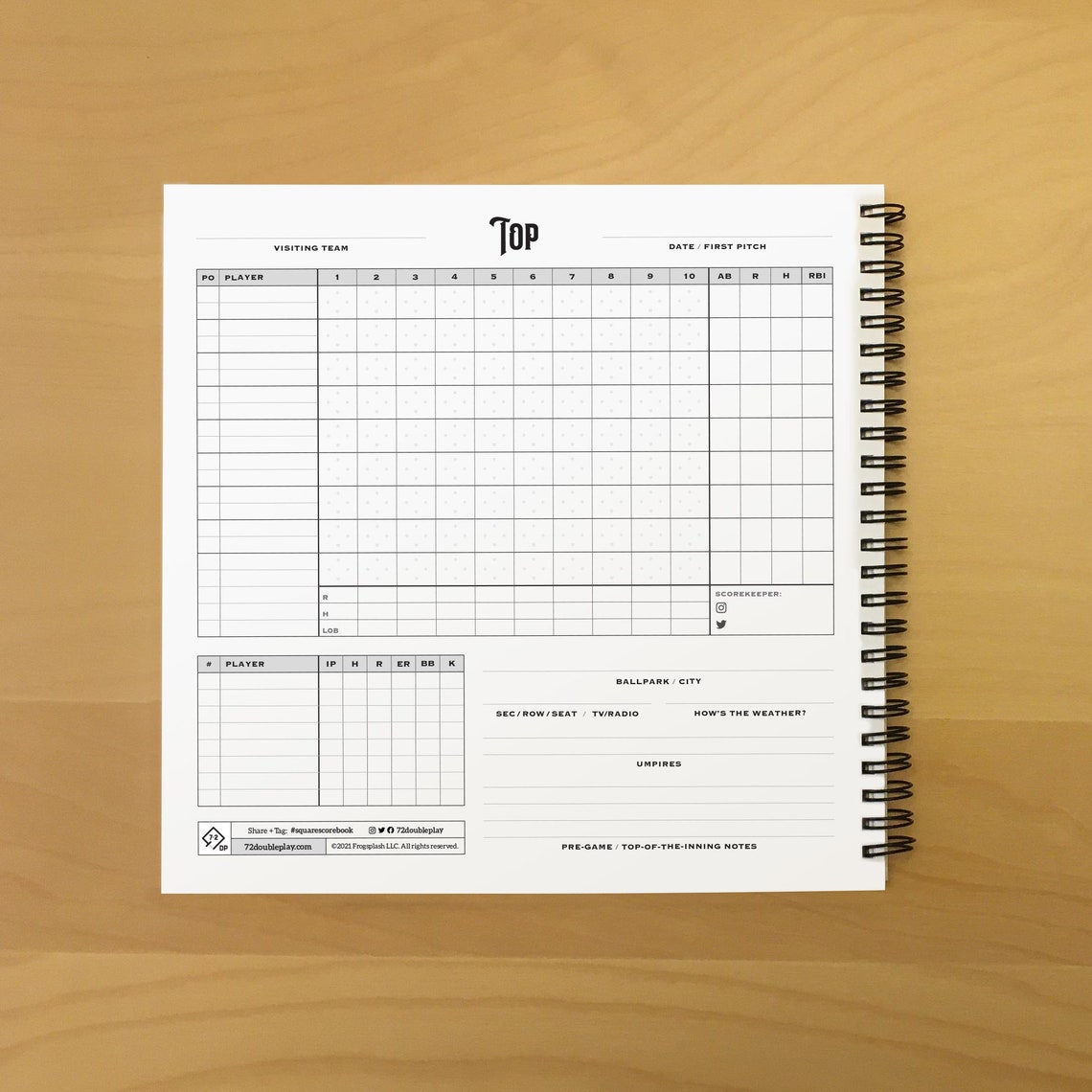 Square Baseball Scorebook - Etsy