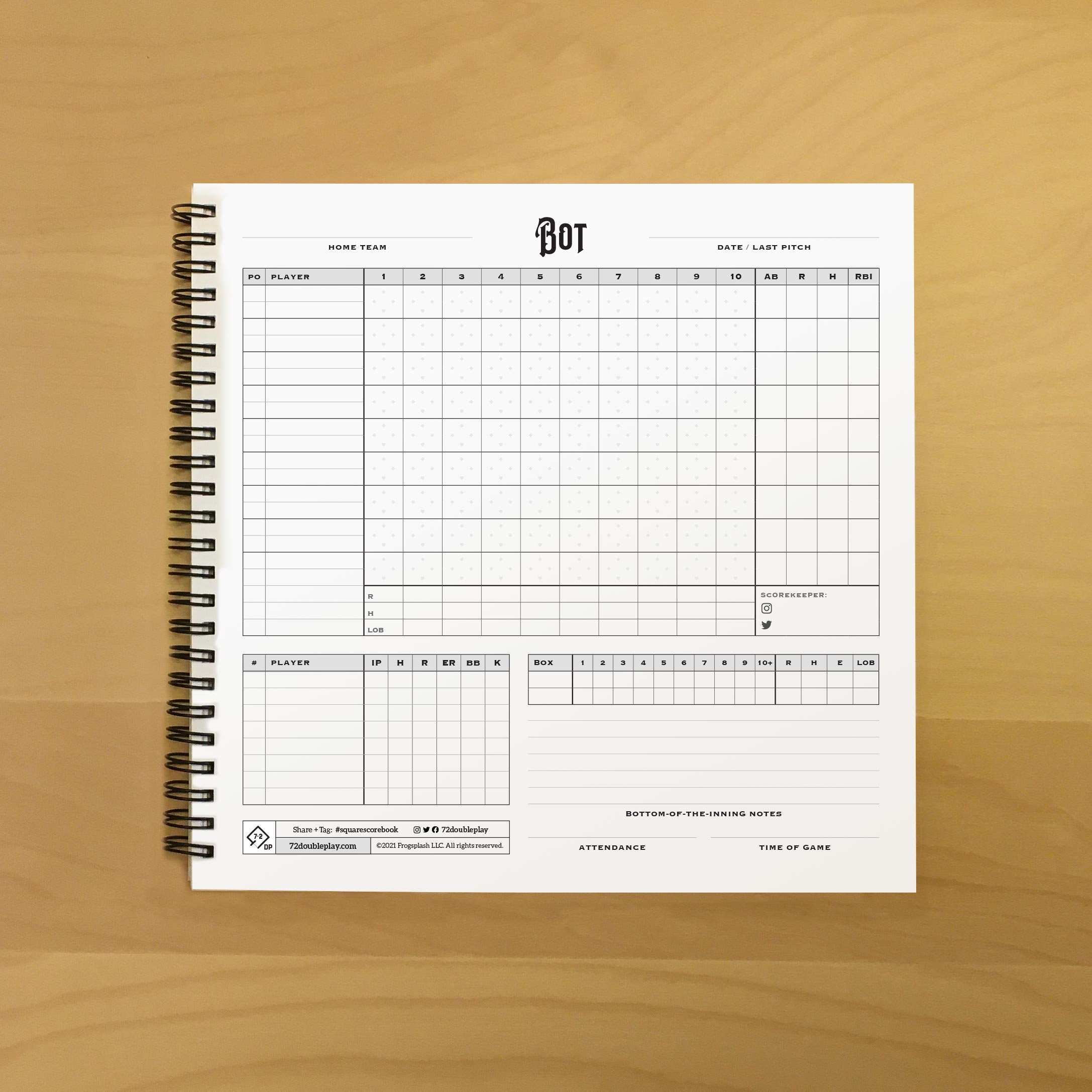 Square Baseball Scorebook - Etsy