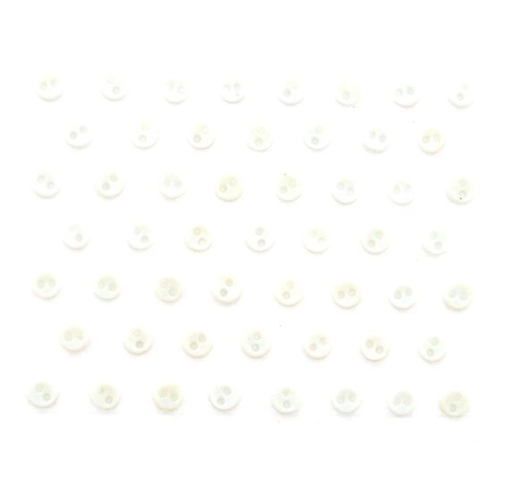 Micro Mini Round White Novelty Button Collection Round | Etsy