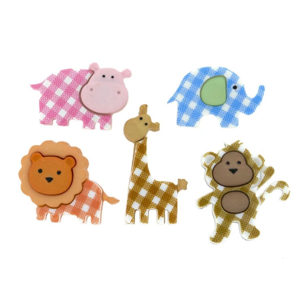 Baby Safari Novelty Button Collection, Dress It up Buttons, Cabochons ...