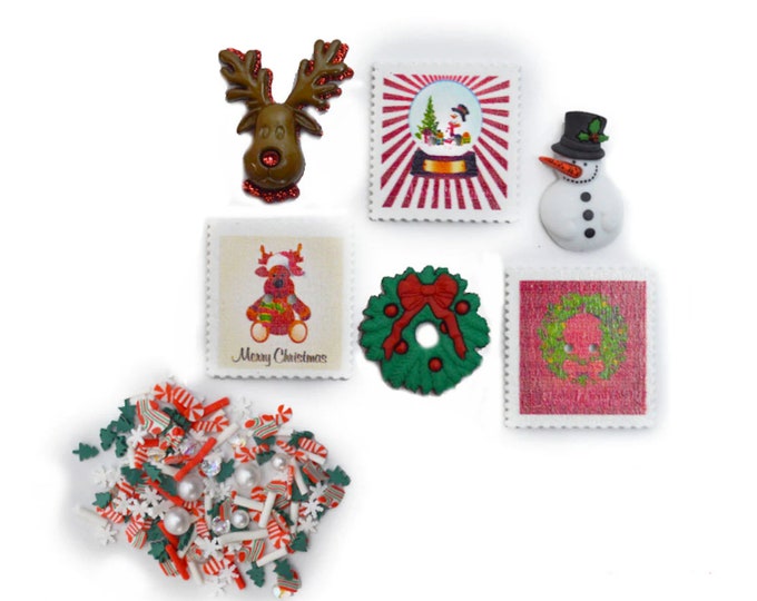 Holiday Icons Novelty Button Collection, Dress It up Buttons, Cute ...