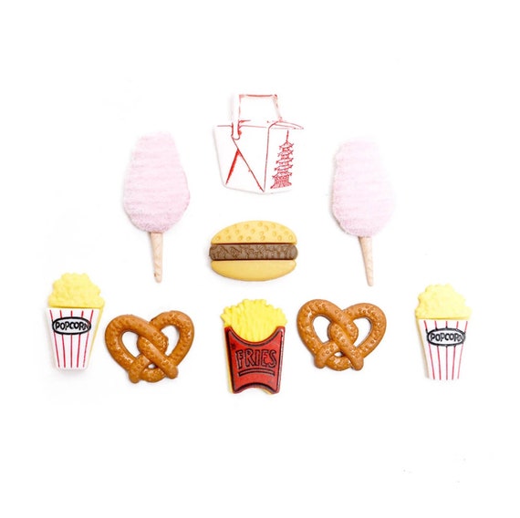 Snack Attack Novelty Button Collection Cabochons Pretzel | Etsy