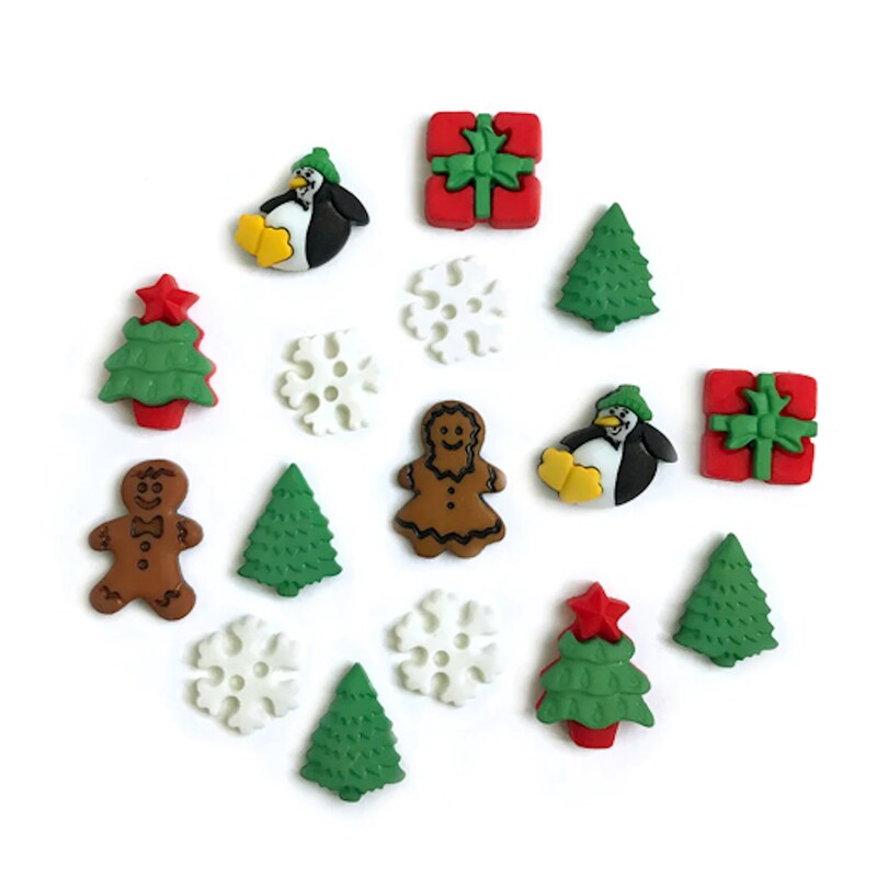 Christmas Buttons - Etsy