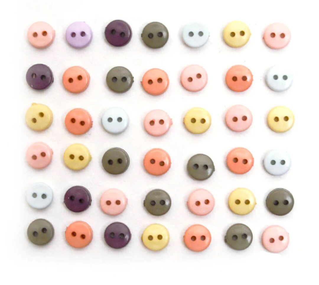 Tiny Round Garden Novelty Button Collection, Dress It up Buttons ...