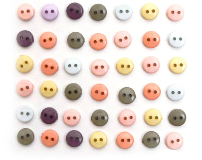 Tiny Round Garden Novelty Button Collection, Dress It up Buttons ...