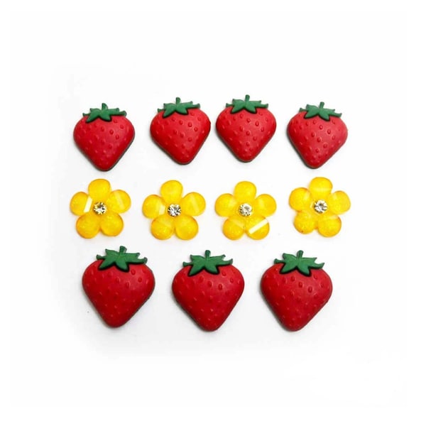 Strawberry Buttons - Etsy