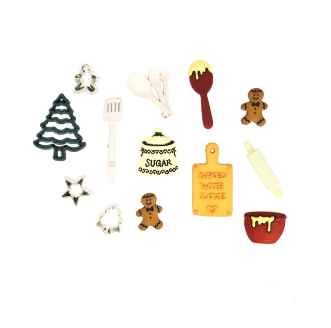 Christmas Cookies Novelty Button Collection, Dress It up Buttons ...