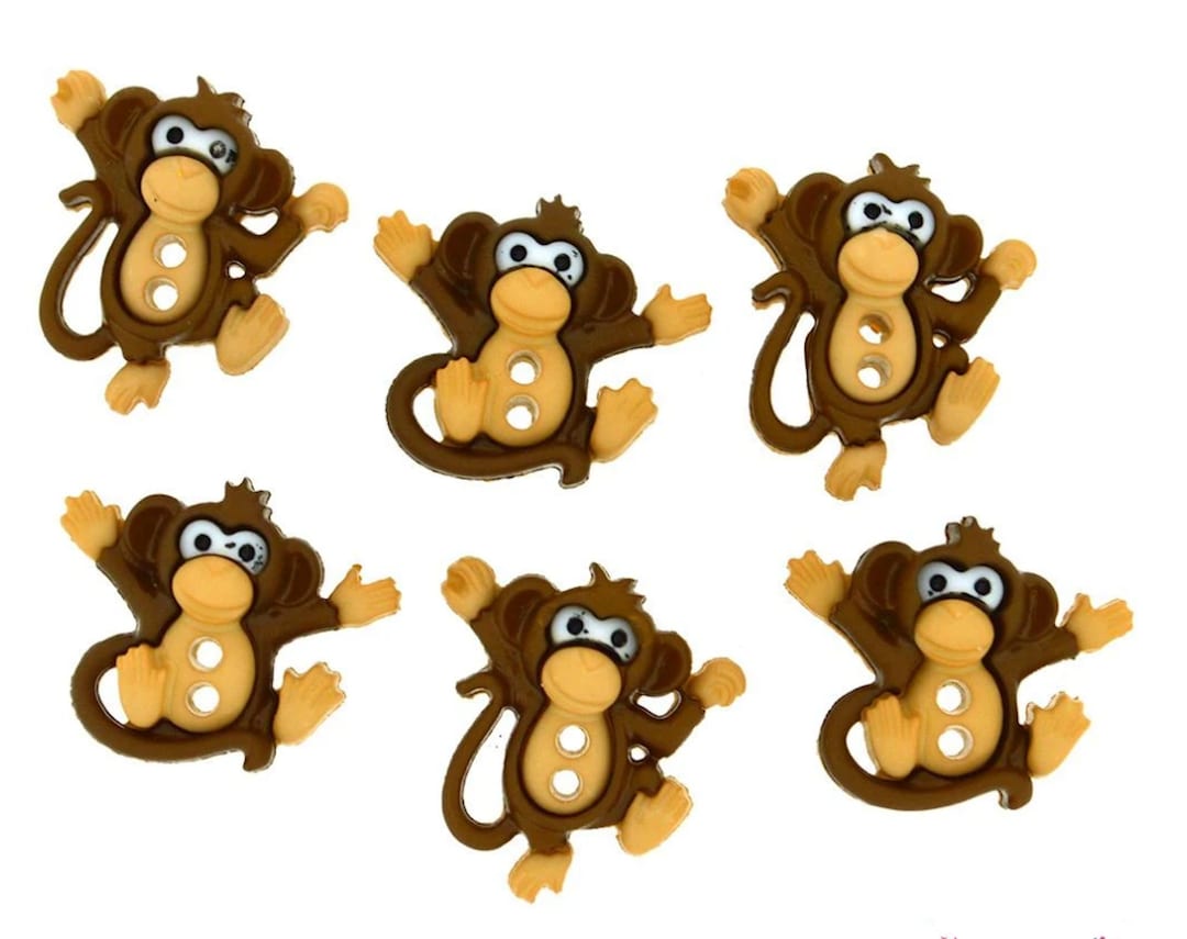 Sew Cute Monkeys Novelty Button Collection, Dress It up Buttons, Cute ...