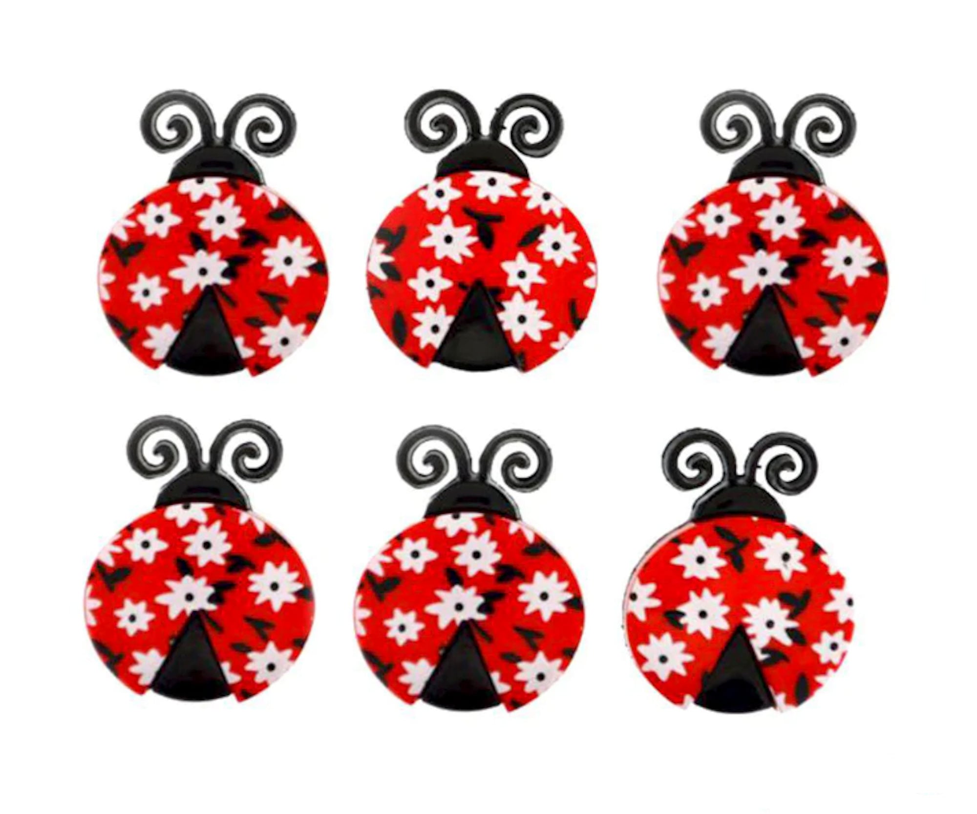 Ladybug Love Novelty Button Collection Dress It up Buttons - Etsy