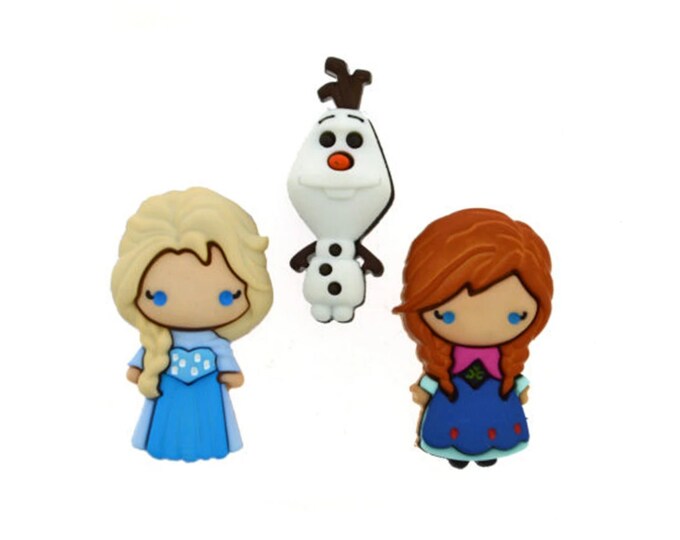Disney Frozen Novelty Button Collection, Dress It up Buttons, Disney ...