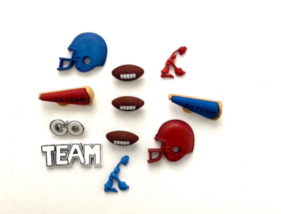 Football Buttons Novelty Collection, Cabochons, Buttons Galore, Sports ...