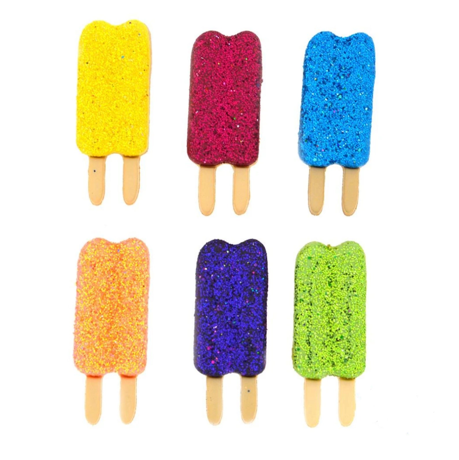 Glitter Popsicles Novelty Button Collection Dress It up - Etsy