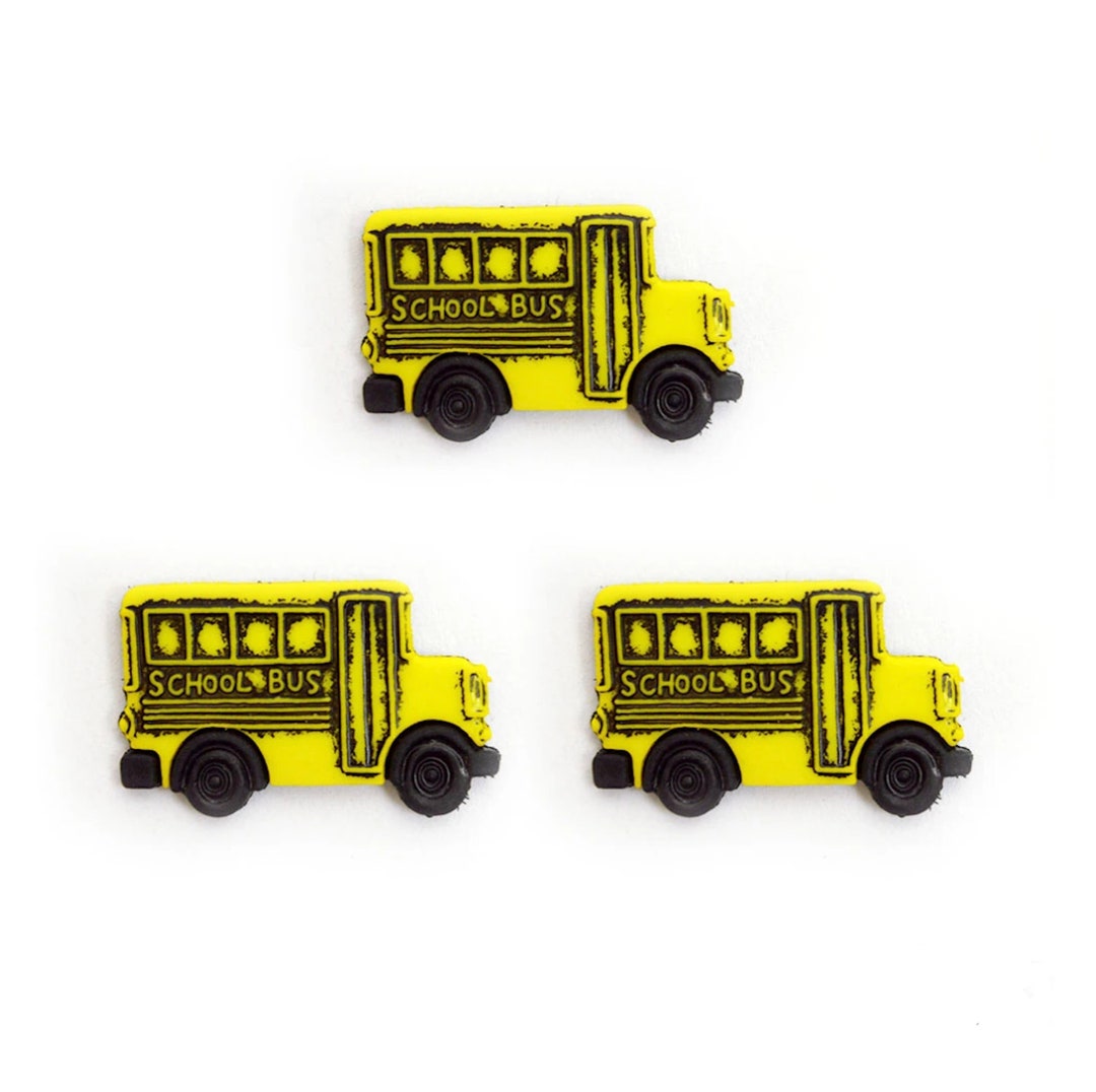 Bus Novelty Button Collection, Dress It up Buttons, Cute School Bus ...
