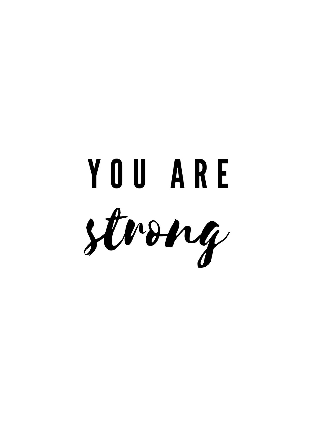 You Are Strong Printable - Etsy
