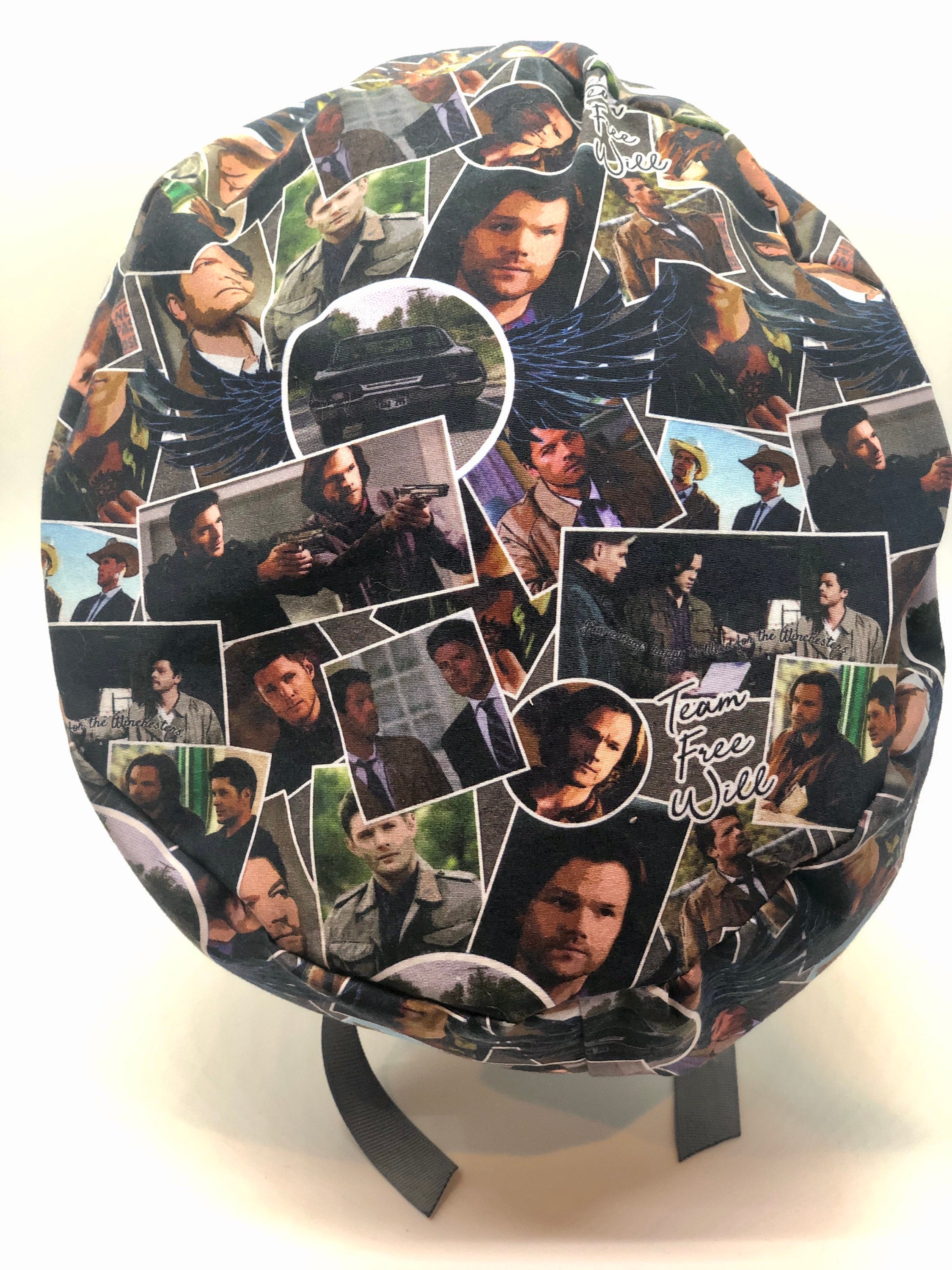 Supernatural Premium Fabric Slouchy Tieback Adjustable Scrub Cap - Etsy