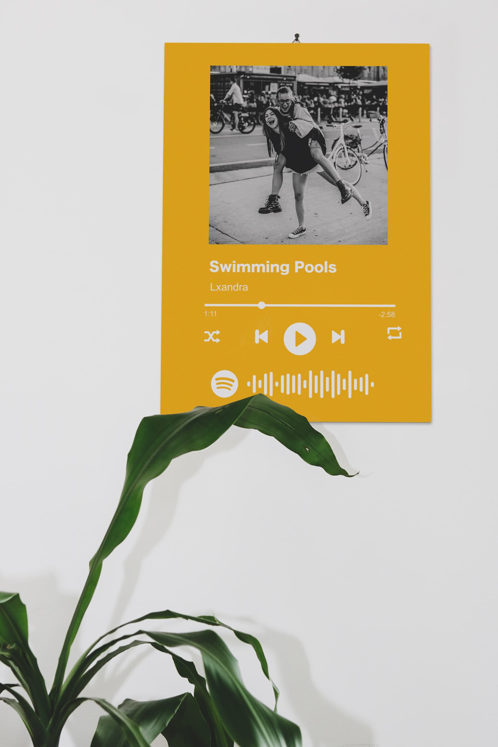 Colored Custom Spotify Song Print With Personalized Photo | Etsy