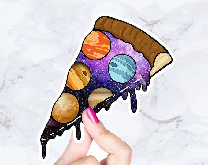 Space Pizza Sticker - Space Sticker - Water Bottle Sticker - Laptop ...