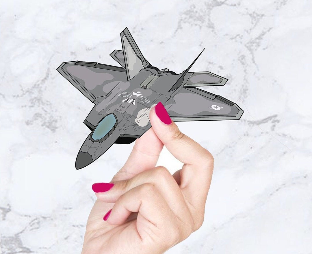 NEW F-22 Raptor Sticker - Aircraft Sticker - Water Bottle Sticker ...