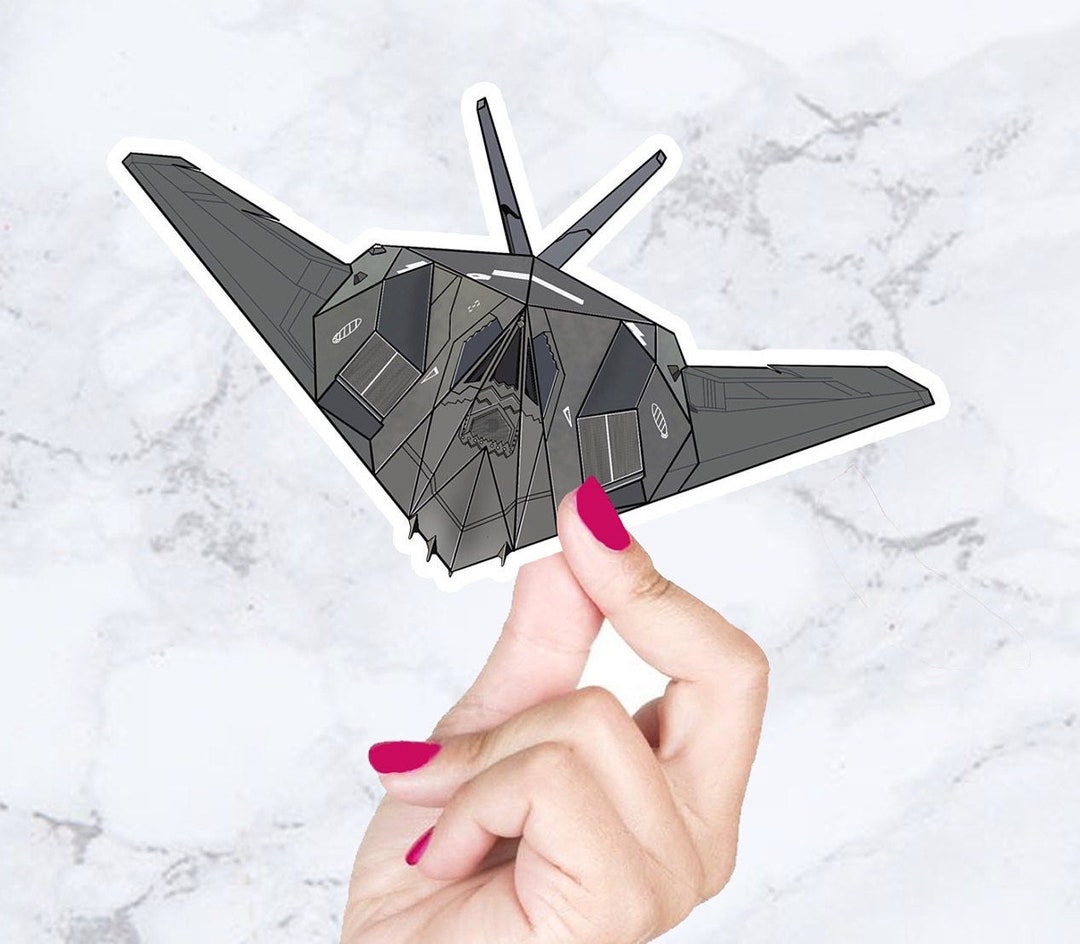 F-117 Nighthawk Sticker - Aircraft Sticker - Water Bottle Sticker ...