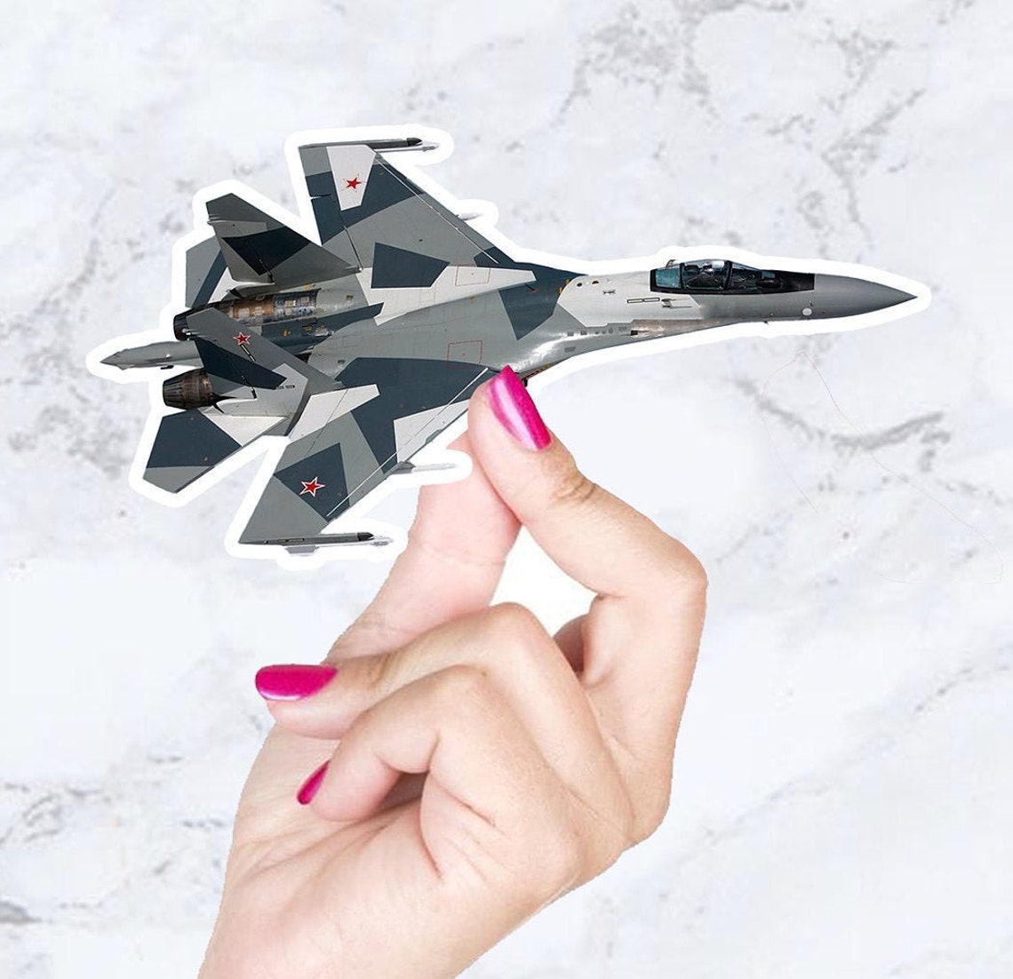 SU-35 Flanker Fighter Sticker - Aircraft Sticker - Airplane Sticker ...