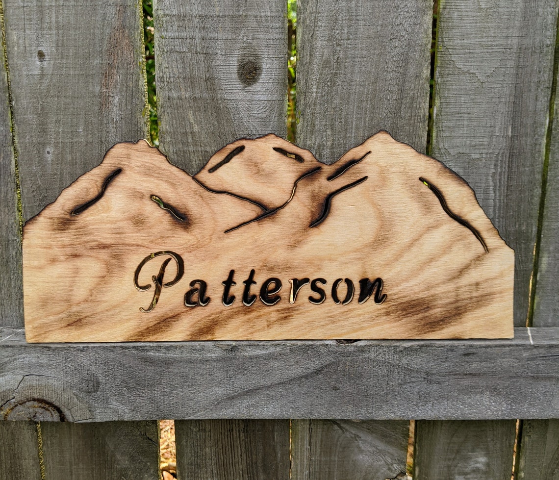 Wall Hanging Sign // Name Plate // Cabin Decor // Lodge Decor - Etsy