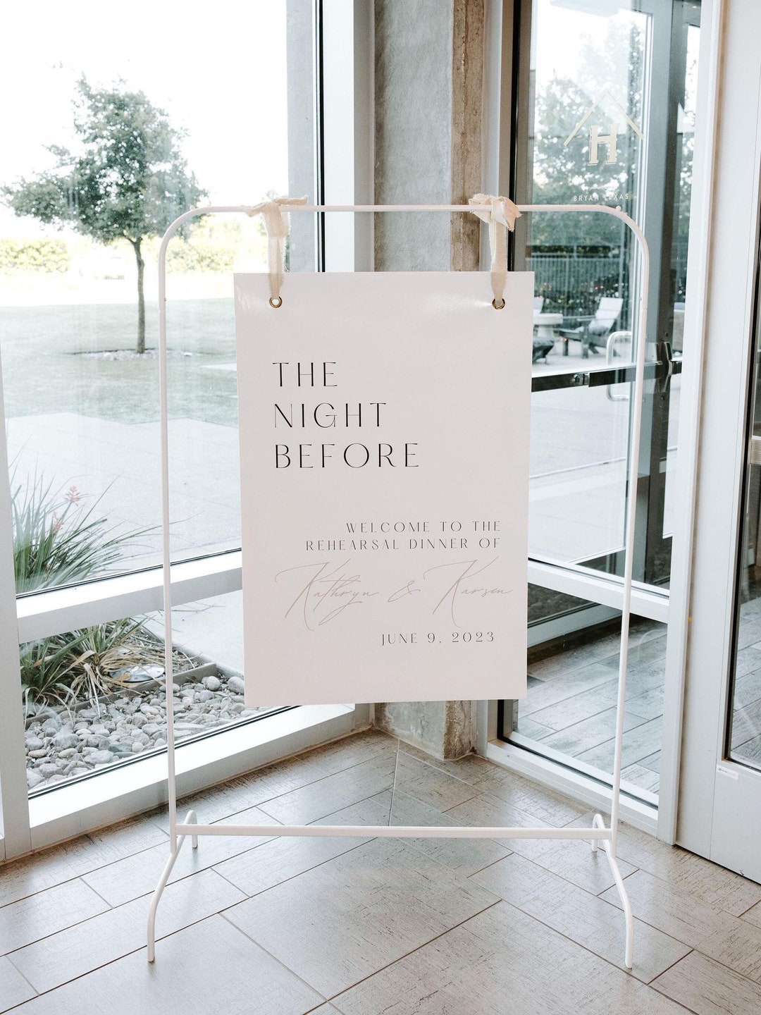Wedding Rehearsal Dinner Welcome Sign Template, the Night Before ...