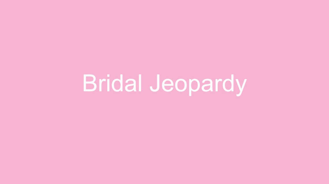 Bridal Jeopardy Bachelorette Game | Bach Party Game for Bride and ...