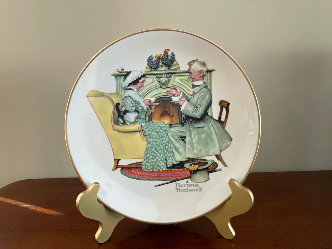 Norman Rockwell Plate Gaily Sharing Vintage Times Shelf Decor - Etsy