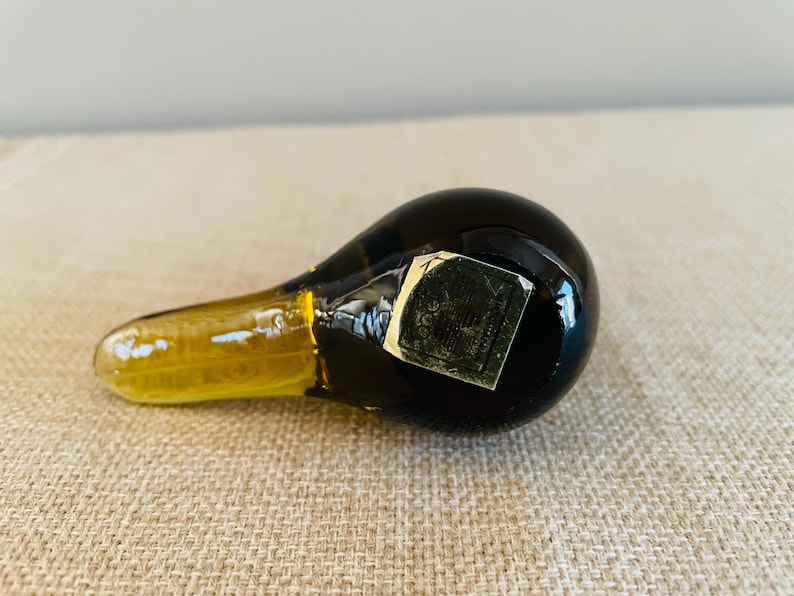 Vintage Amber Glass Bird Figurine - Etsy