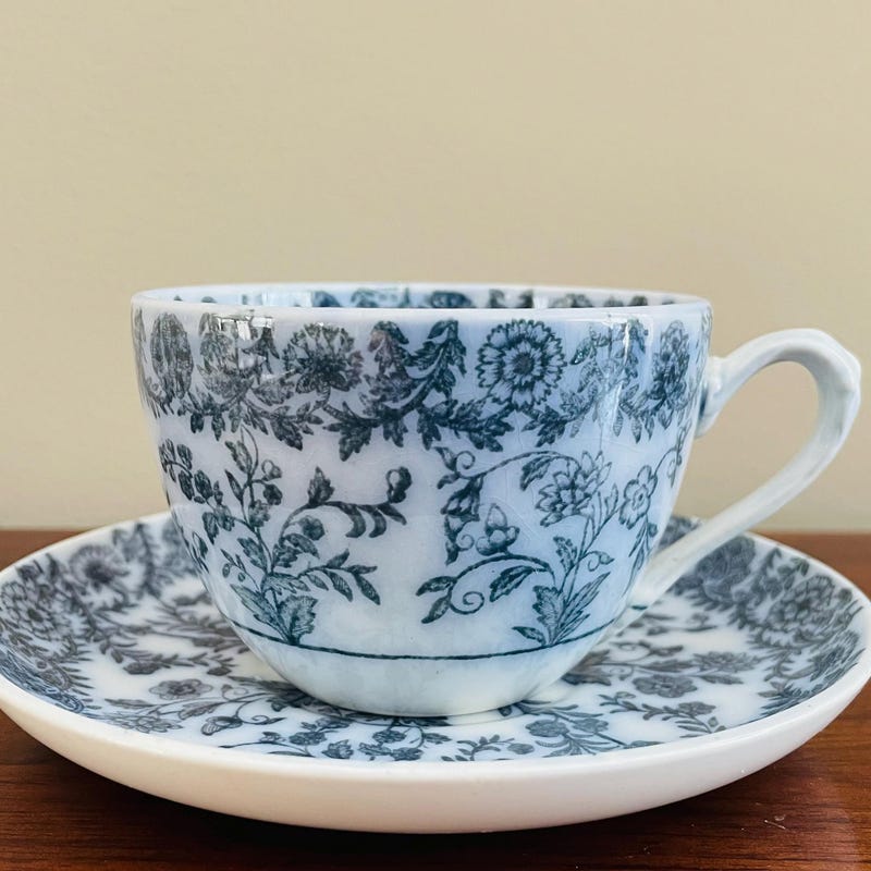 Copeland Blue Teacup - Etsy