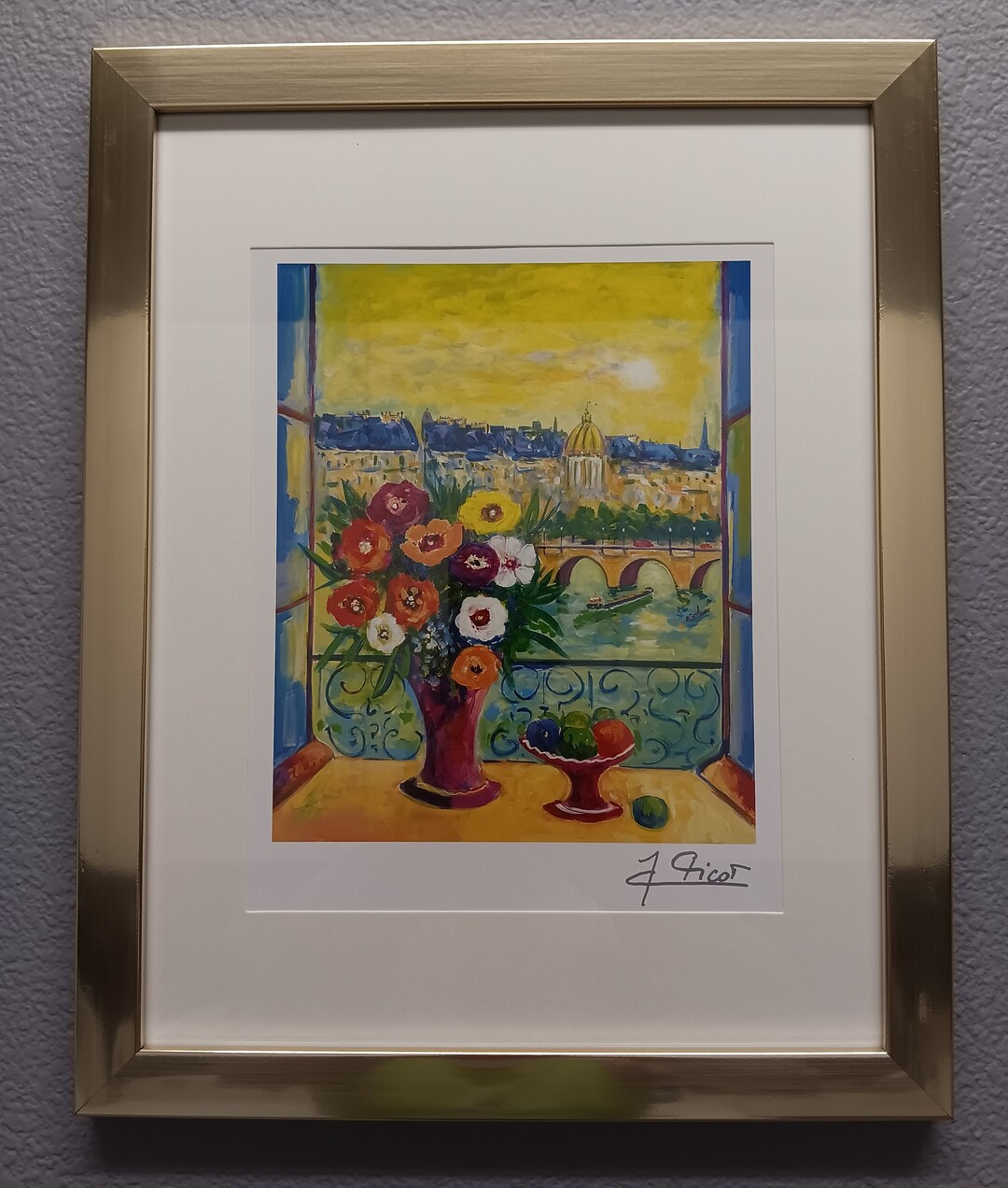 Jean-claude Picot. La Fenetre Ouverte. Lithograph With Spot Varnish. - Etsy