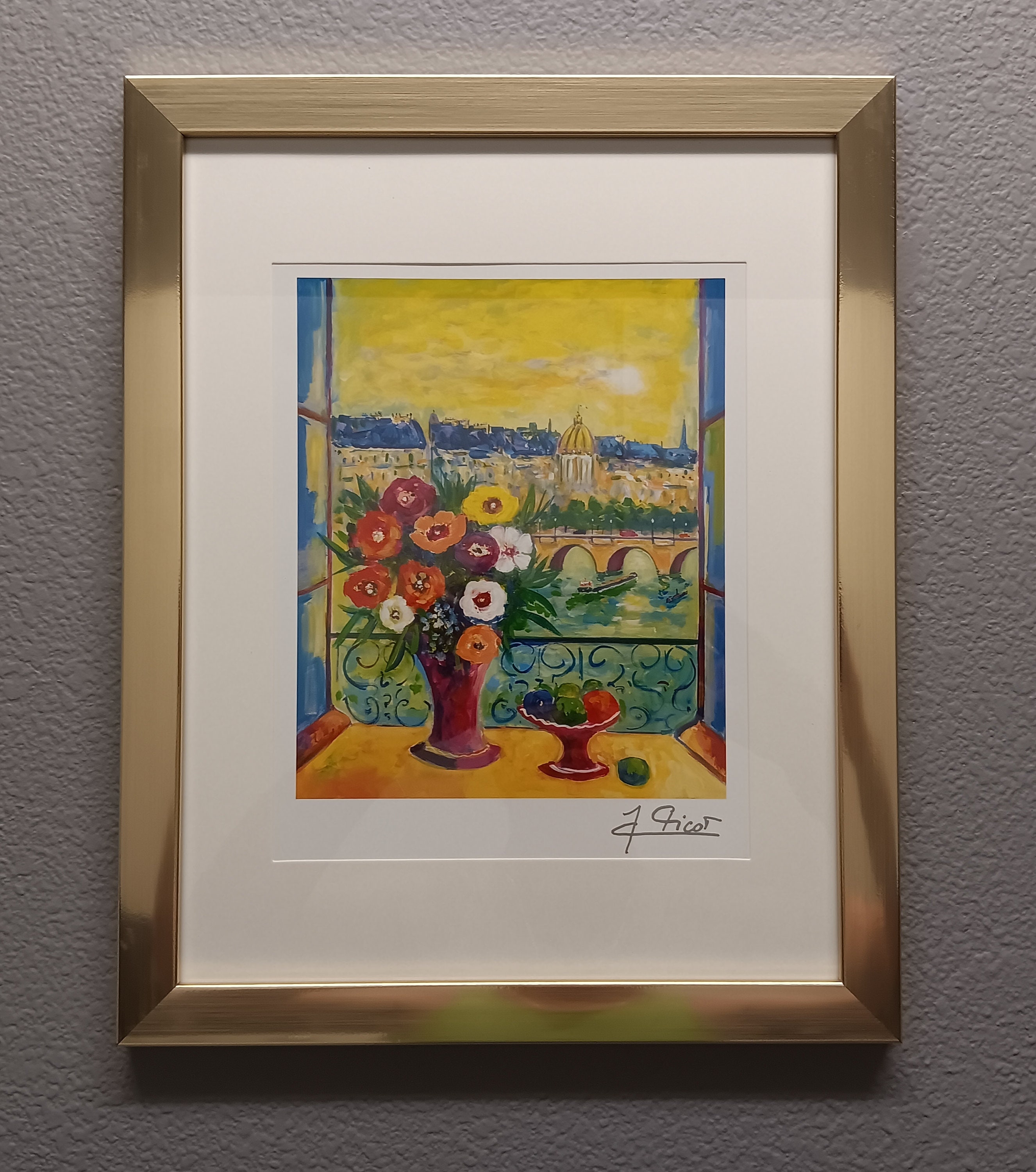 Jean-claude Picot. La Fenetre Ouverte. Lithograph With Spot Varnish. - Etsy