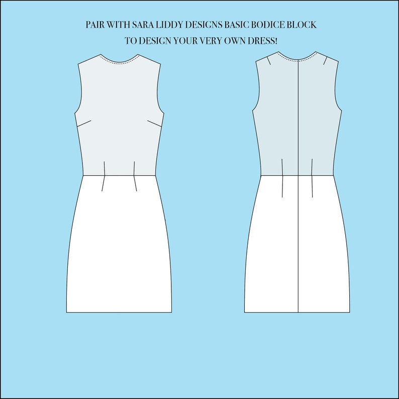 Basic Skirt Block Sewing Pattern, US Size 2-16 (PDF Pattern) - Etsy