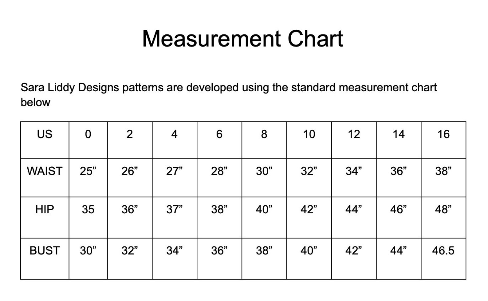 Basic Skirt Block Sewing Pattern, Sewing Block, Graded Pattern, US Size ...