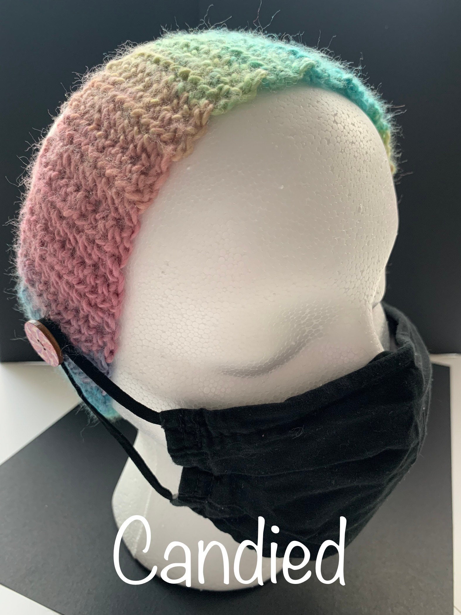 Ear Saver Protector Crocheted Headband for Face Masks - Etsy UK