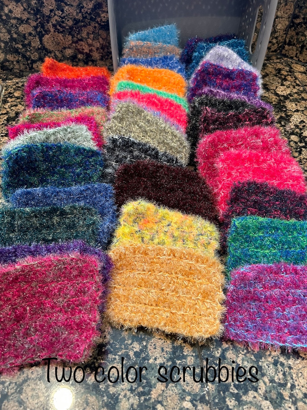 Scrubbies for Dishes/pots/pans Crocheted Two Color - Etsy