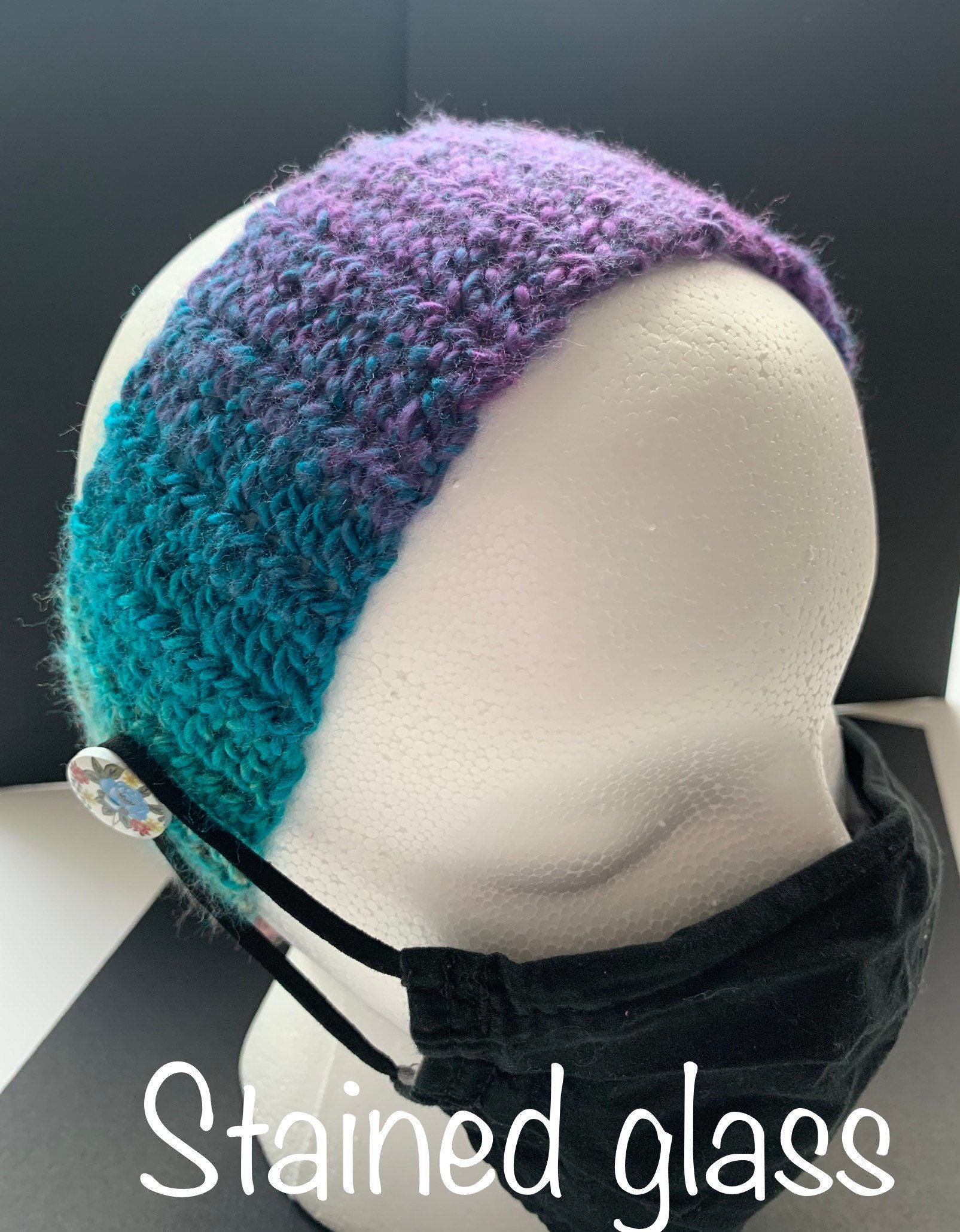 Ear Saver Protector Crocheted Headband for Face Masks - Etsy UK