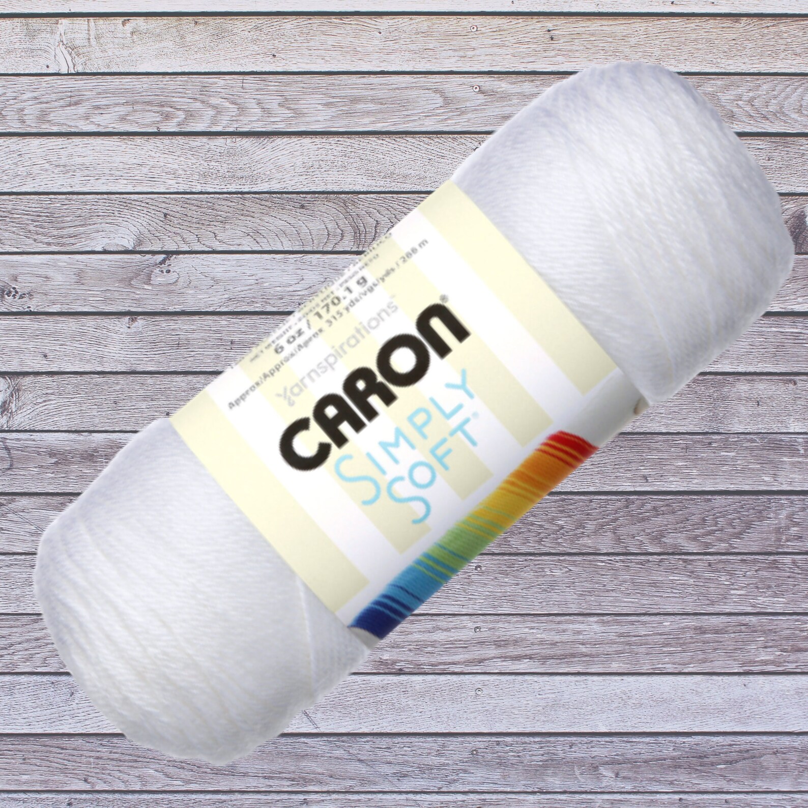 White Yarn Caron Simply Soft 3-pack 100% Acrylic Yarn Solids WHITE 6oz ...