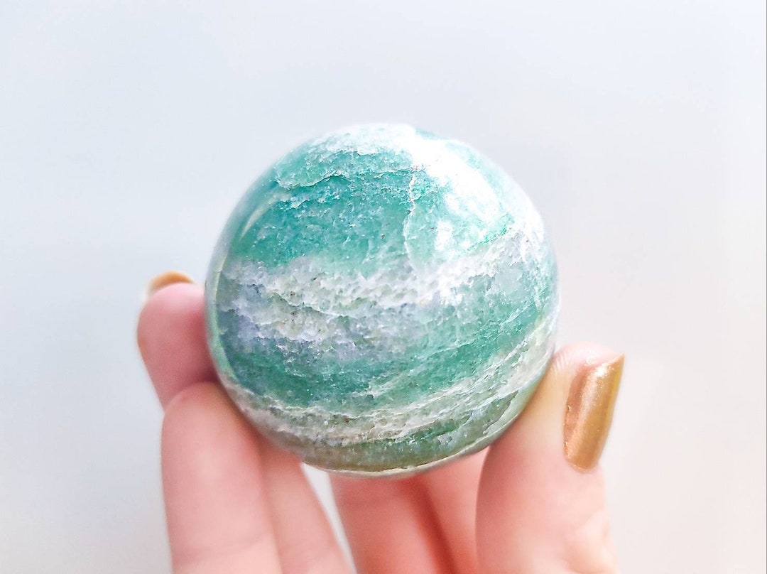High Quality Himalayan Green Jade Crystal Spheres | Green Jade Crystal ...