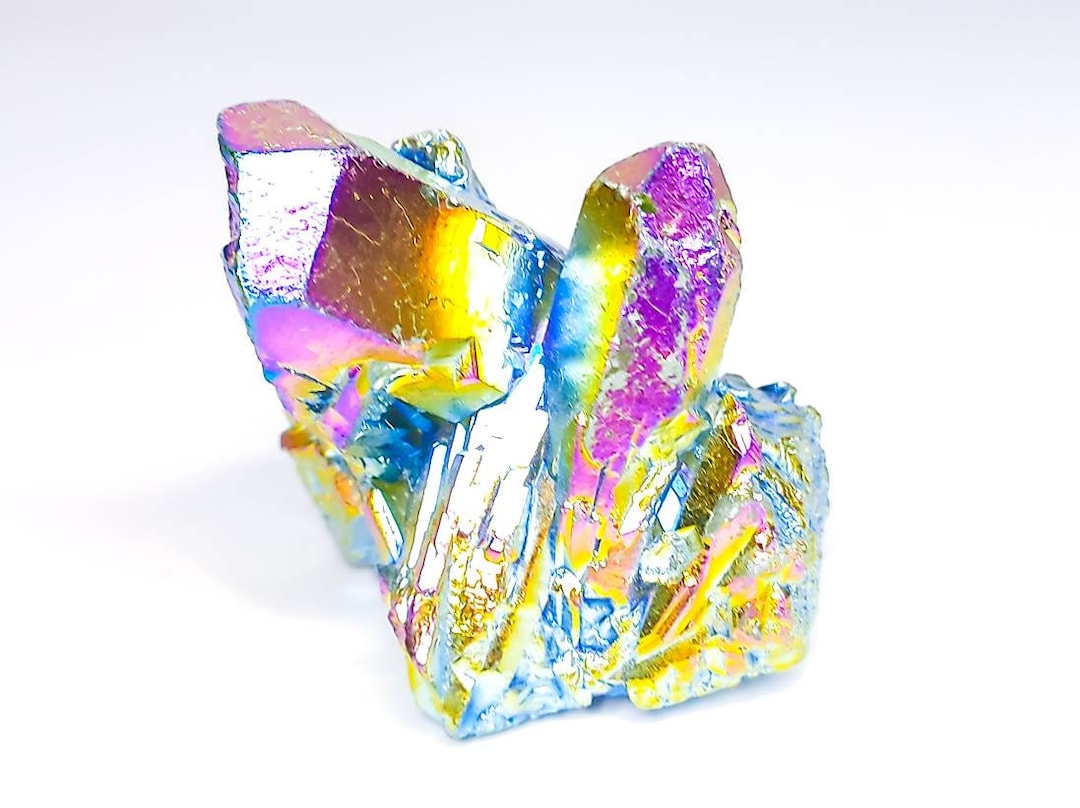 Rainbow Titanium Aura Quartz Clusters | Himalayan Aura Quartz | Rainbow ...