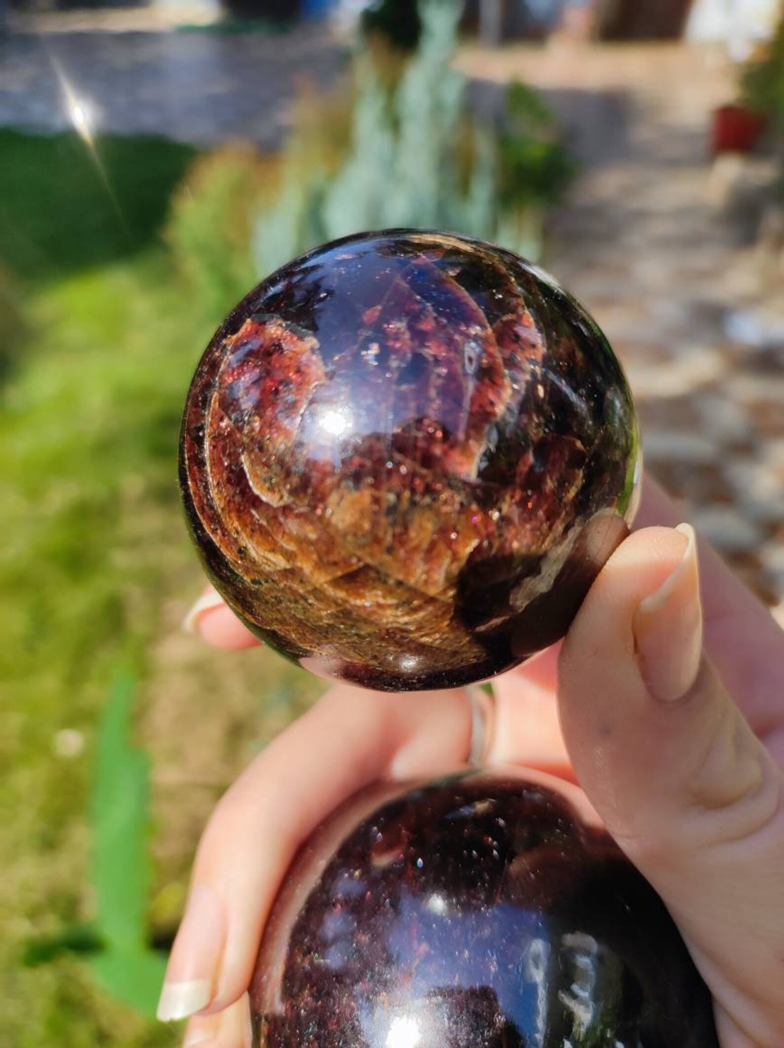 High Quality Garnet Sphere Garnet Orb Garnet Crystal Sphere - Etsy
