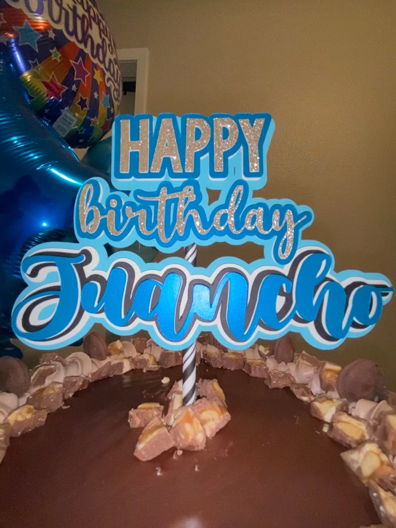 Happy Birthday Cake Topper - Etsy