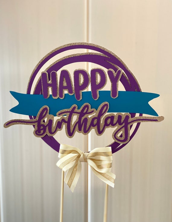 Cake Topper / Personalized Birthday Topper | Etsy