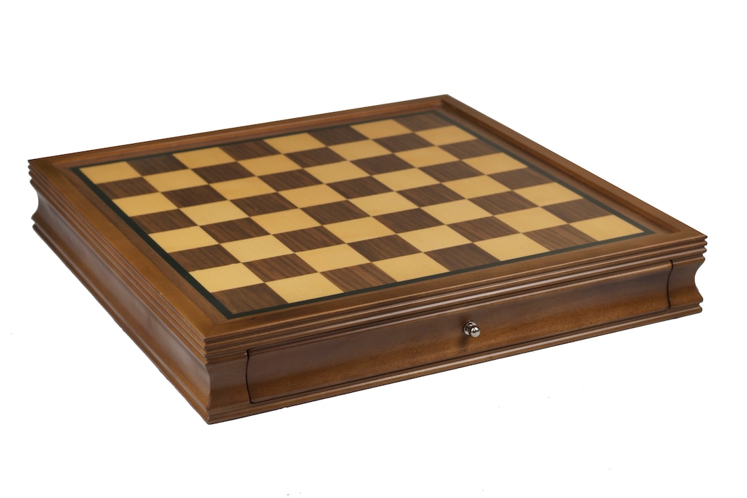 Chess Board With Storage for the Chess Pieces in Walnut - Etsy