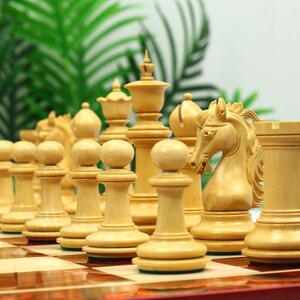 Danum Series 4.4" Premium Staunton African Padouk and Box Wood Chess ...