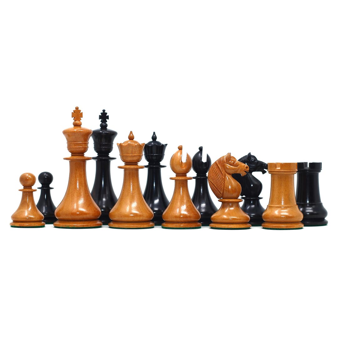 1830 Dublin Style Reproduced Historical Chess Set - 3.75" King Height ...