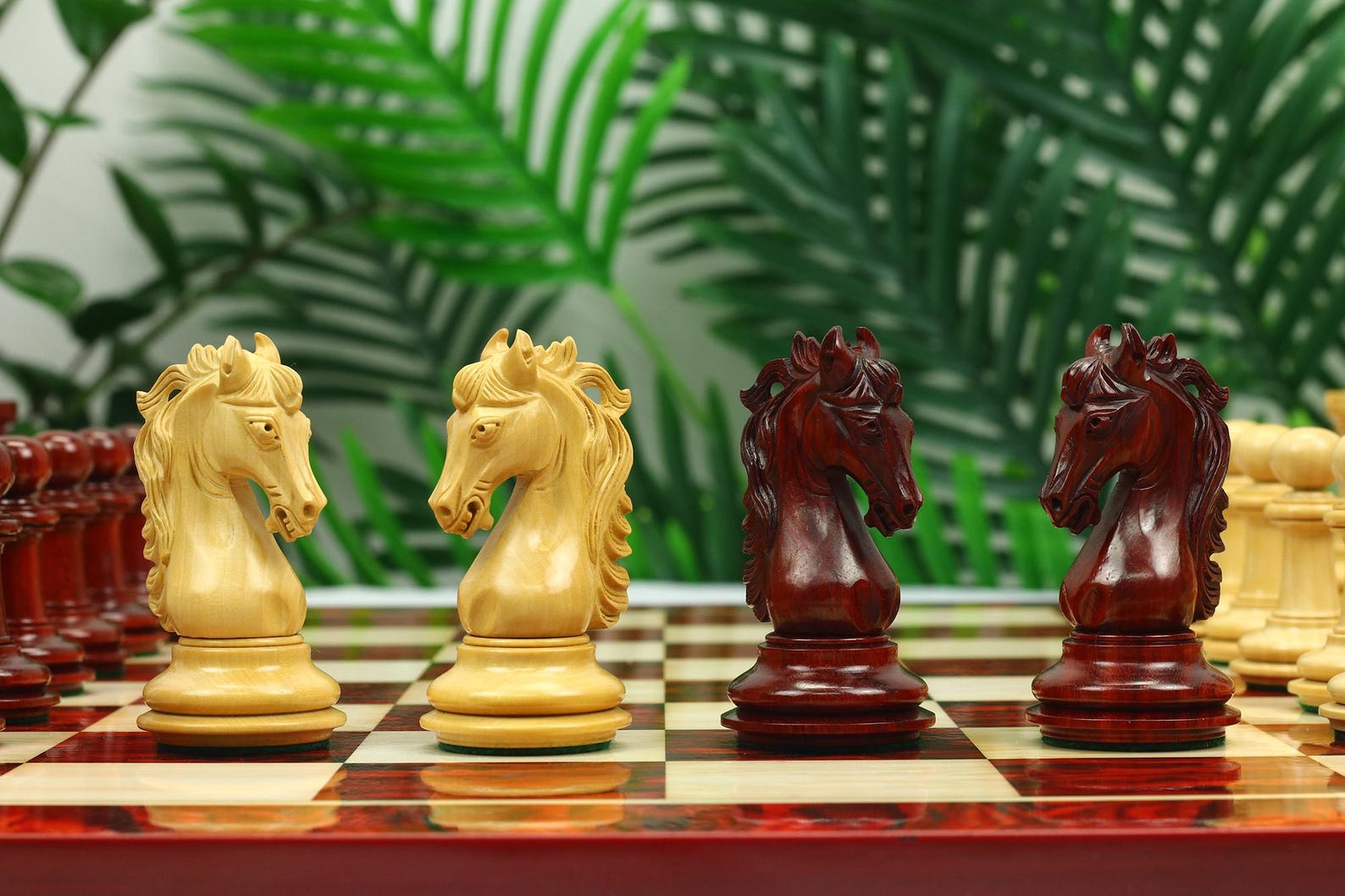 Danum Series 4.4" Premium Staunton African Padouk and Box Wood Chess ...