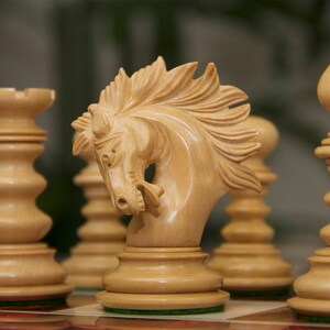 Raging Stallions Series Luxury Staunton Africa Padouk Wood Chessmen - 4 ...